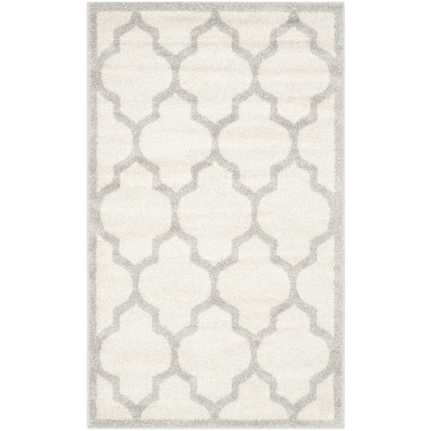 Lark Manor Ammundsen Performance Dark Grey / Beige Rug & Reviews | Wayfair